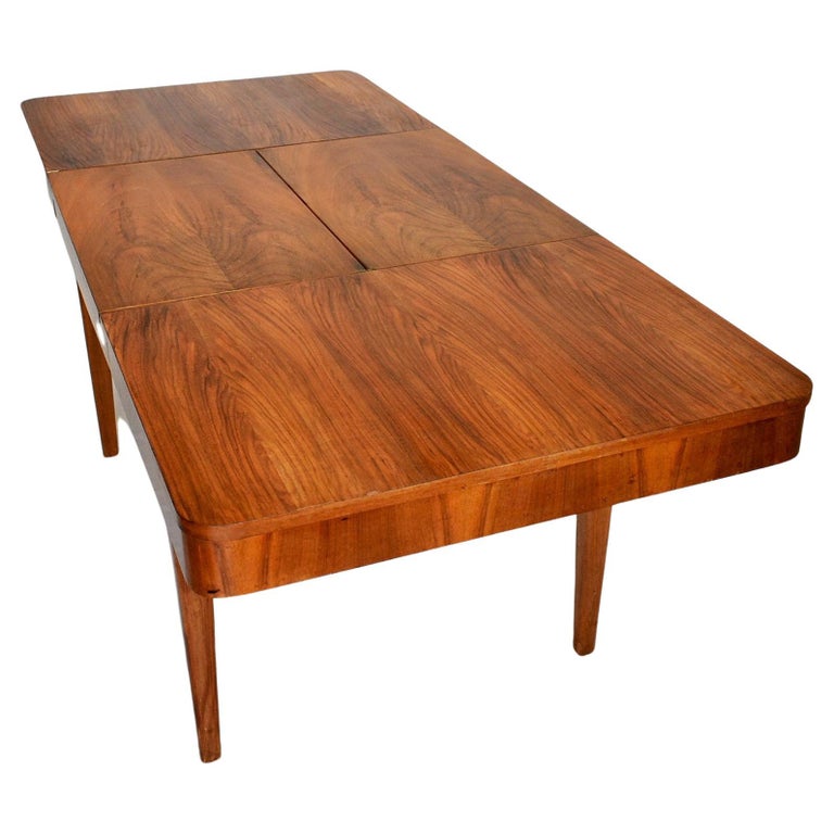 Jindřich Halabala Extendable Dining Table for UP Zavody, 1950s at 1stDibs