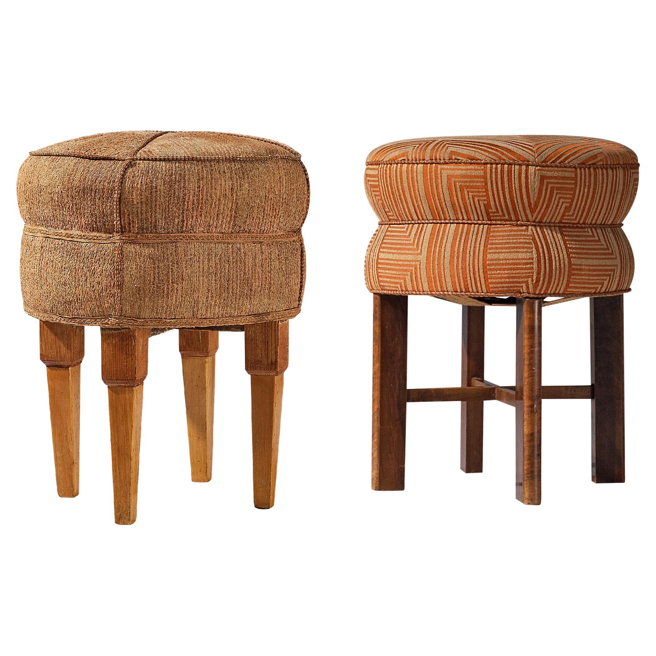 Jindrich Halabala Pair of Stools at 1stDibs