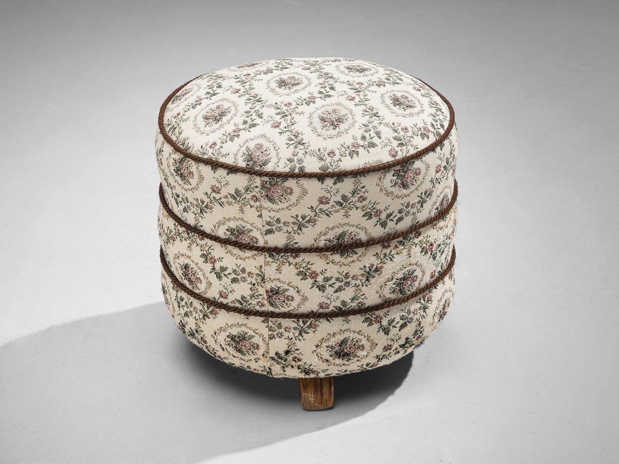 Jindrich Halabala Stools in Decorative Upholstery For Sale at 1stDibs