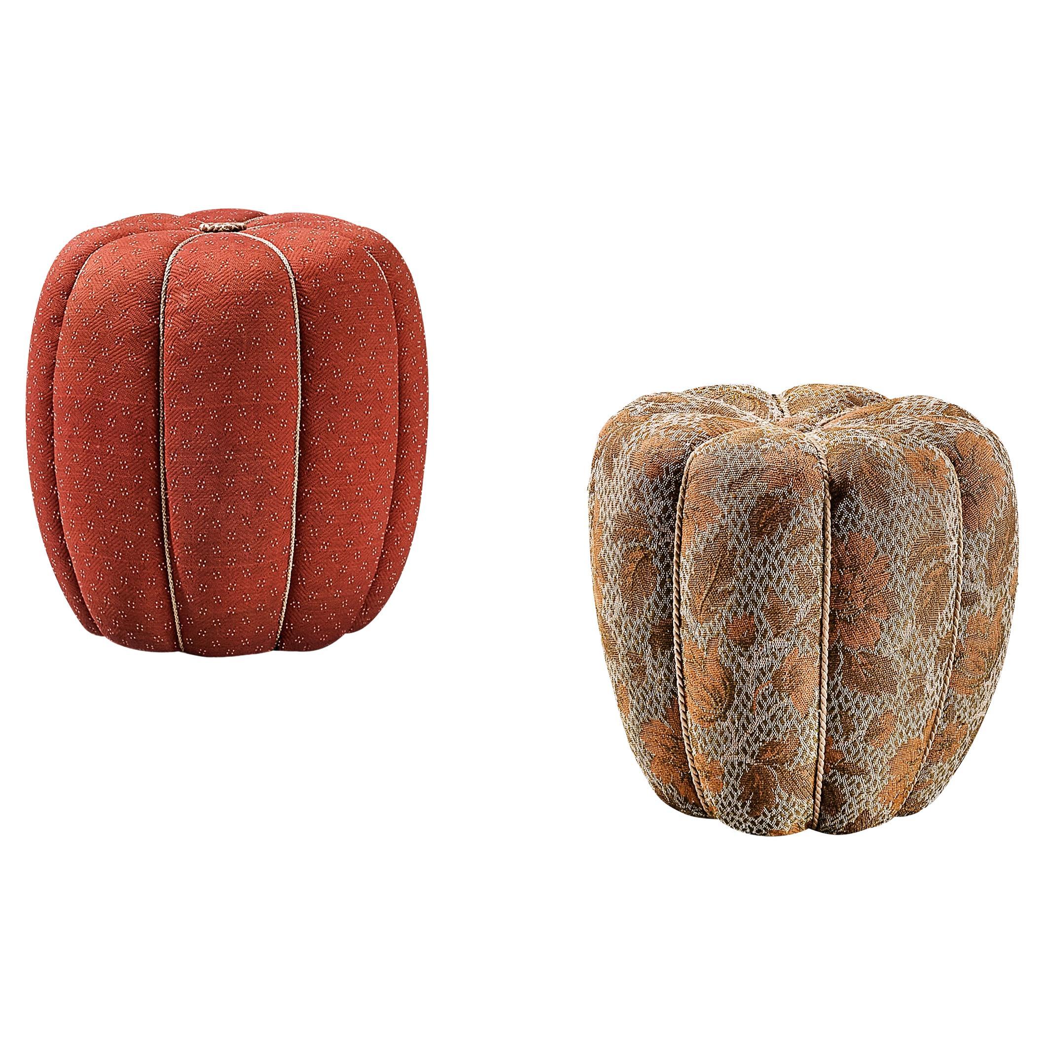 Jindrich Halabala Stools in Decorative Upholstery For Sale at 1stDibs