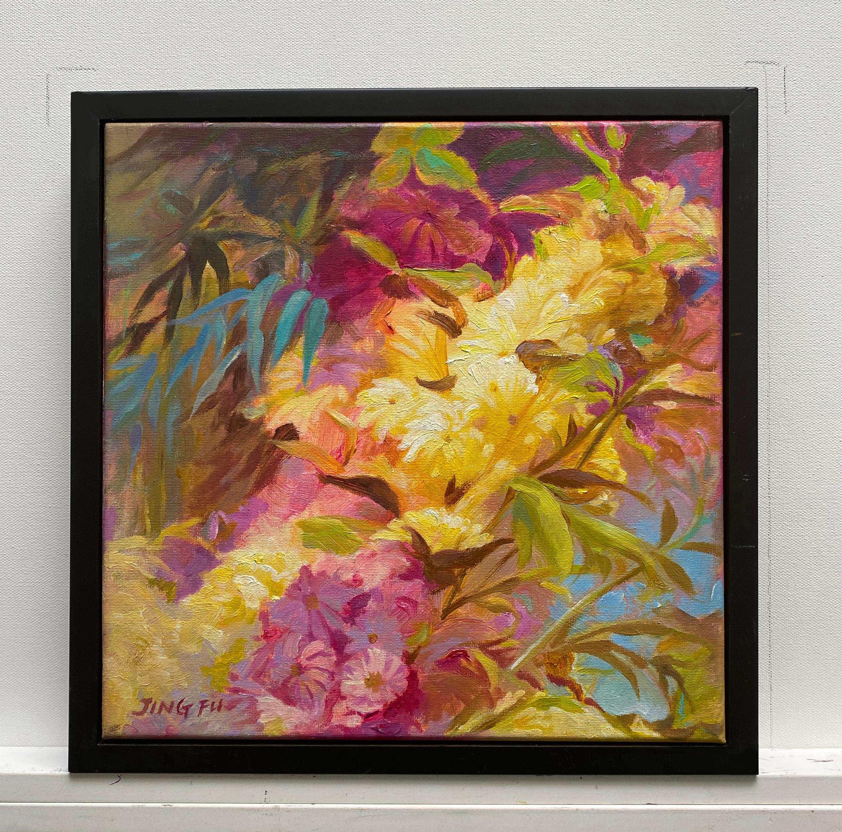 Chloe Hedden - Maman Cochet 2 (floral painting, realist, rose, flower ...