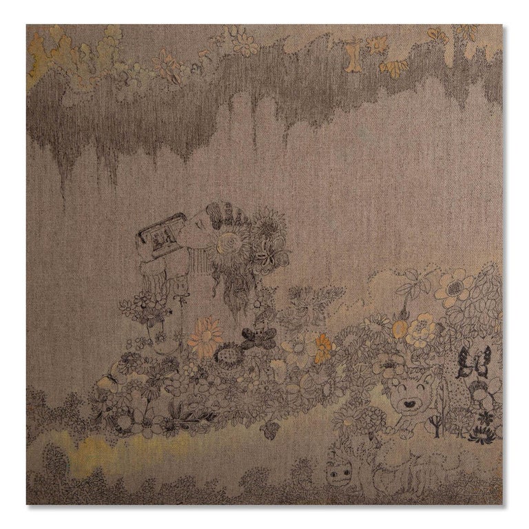 Jing Zhang - Jing Zhang Abstract Original Oil On Canvas "Be Alone" For ...