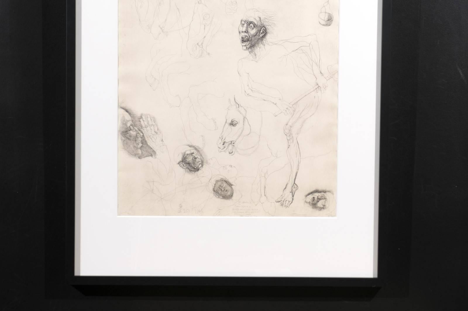 Jiri Anderle, Czech B. 1936, Figure Study, Extra Large For Sale at ...