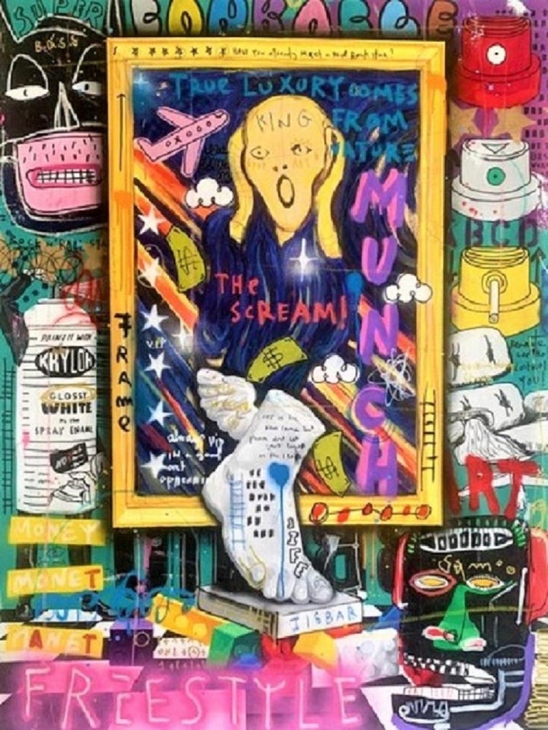 Jisbar - Freestyle Scream, acrylic and spray paint, street art style, 4 ...