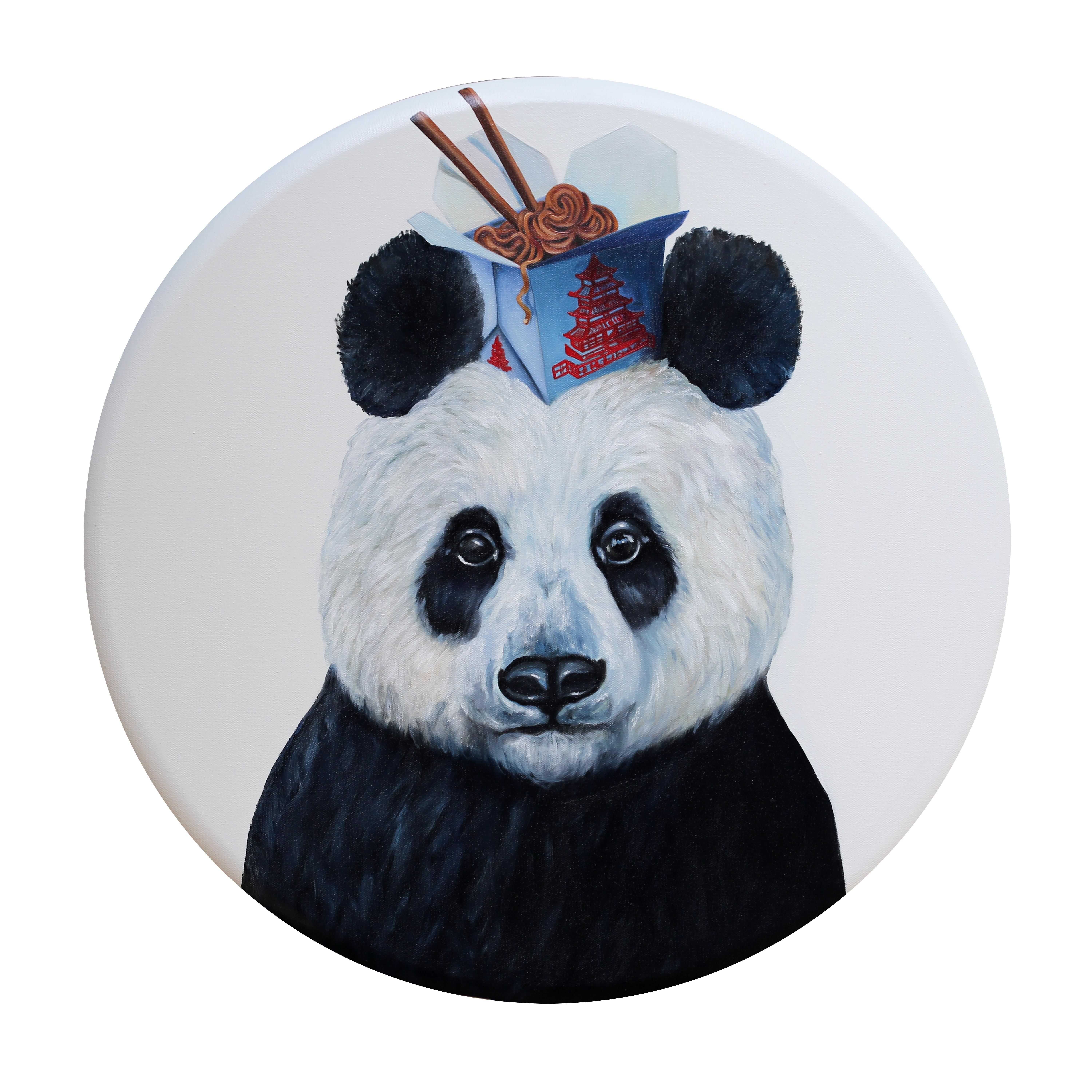 JJ Galloway - Panda Takeout - Original animal surrealistic painting ...