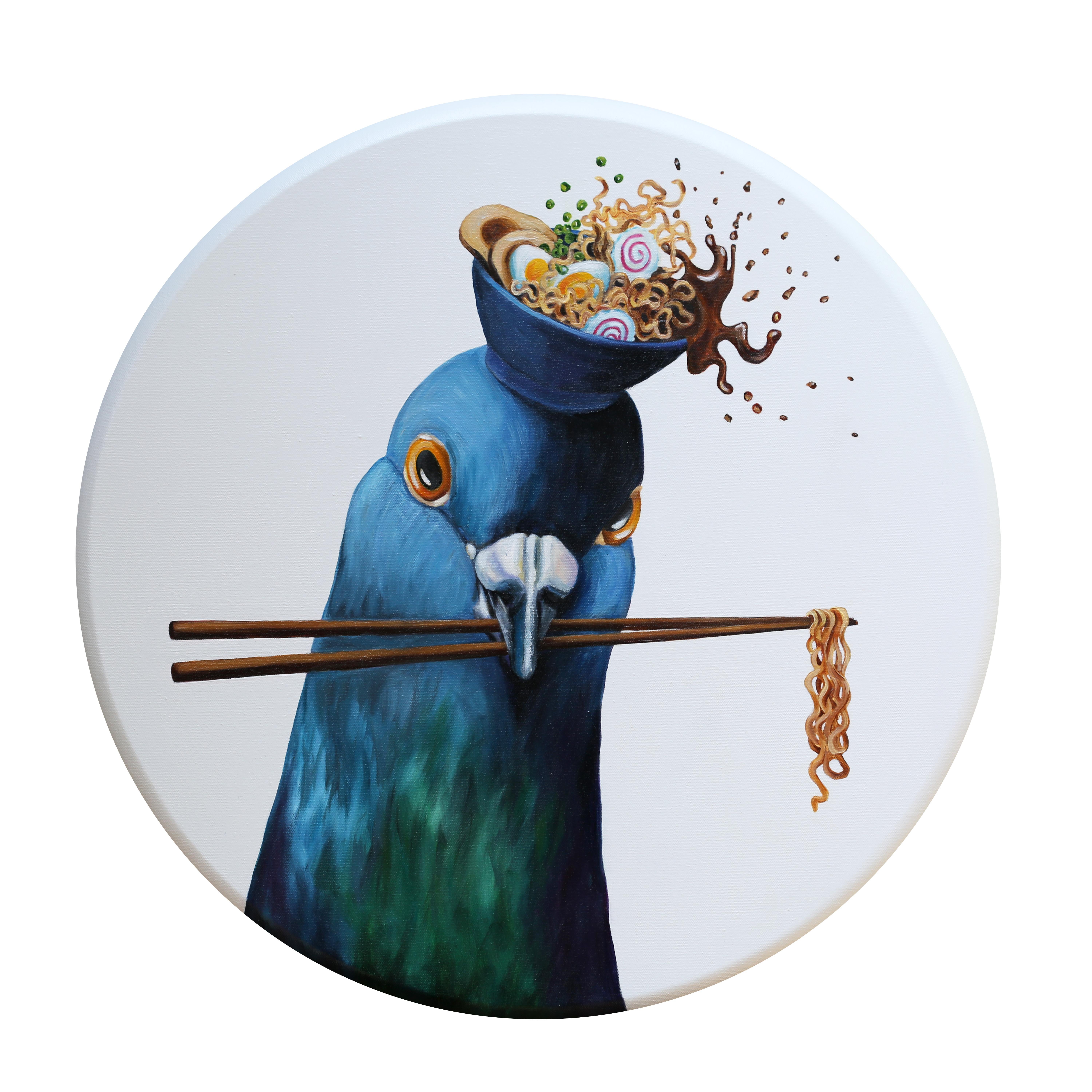 JJ Galloway - Ramen Gone Wild - Original wildlife surrealistic painting ...
