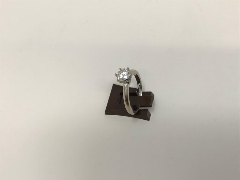 JLJ 14k White Gold Engagement Ring with 1 Carat Certified Diamond For ...