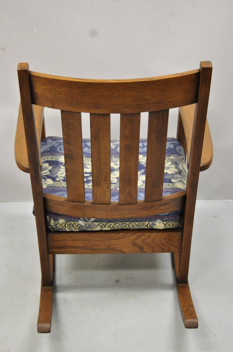 J.M. Young and Sons Antique Mission Oak Arts and Crafts Rocker Rocking ...