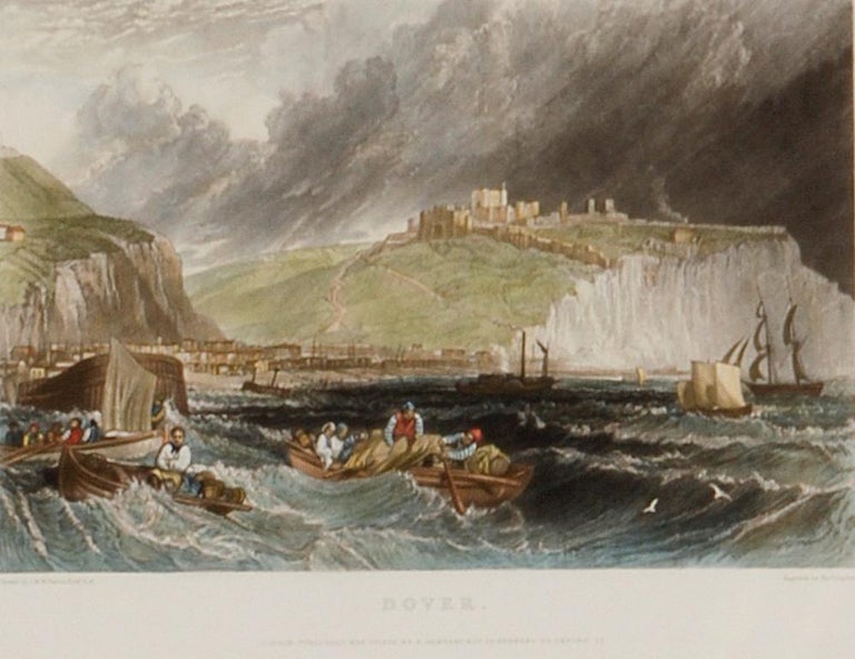 A View of Dover, England: A Framed 19th C. Engraving After J. M. W ...