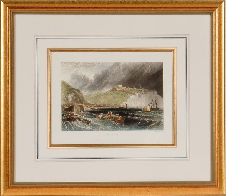A View of Dover, England: A Framed 19th C. Engraving After J. M. W ...