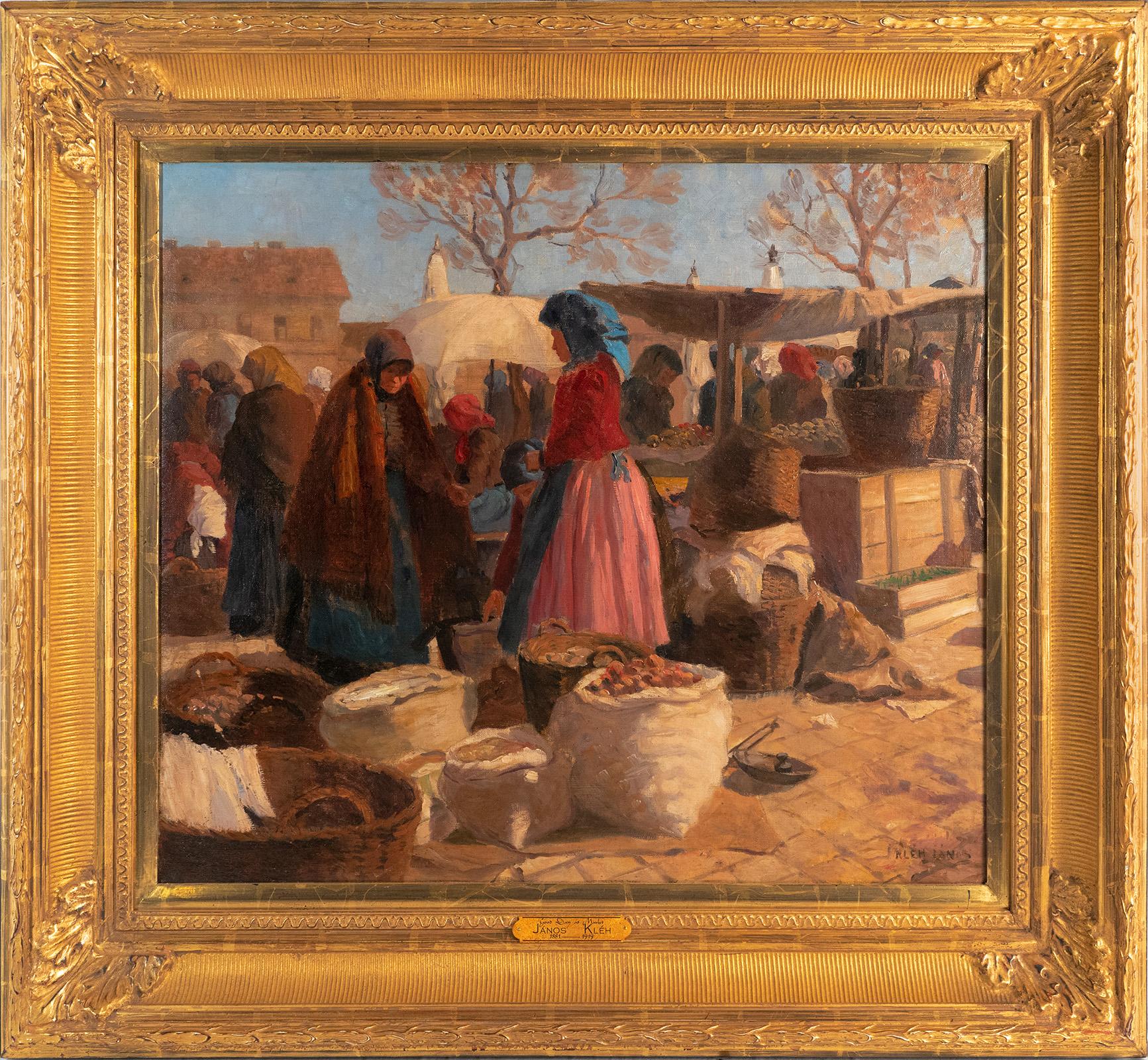 János Kléh - "Good Day at Market" by János Kléh For Sale at 1stDibs ...