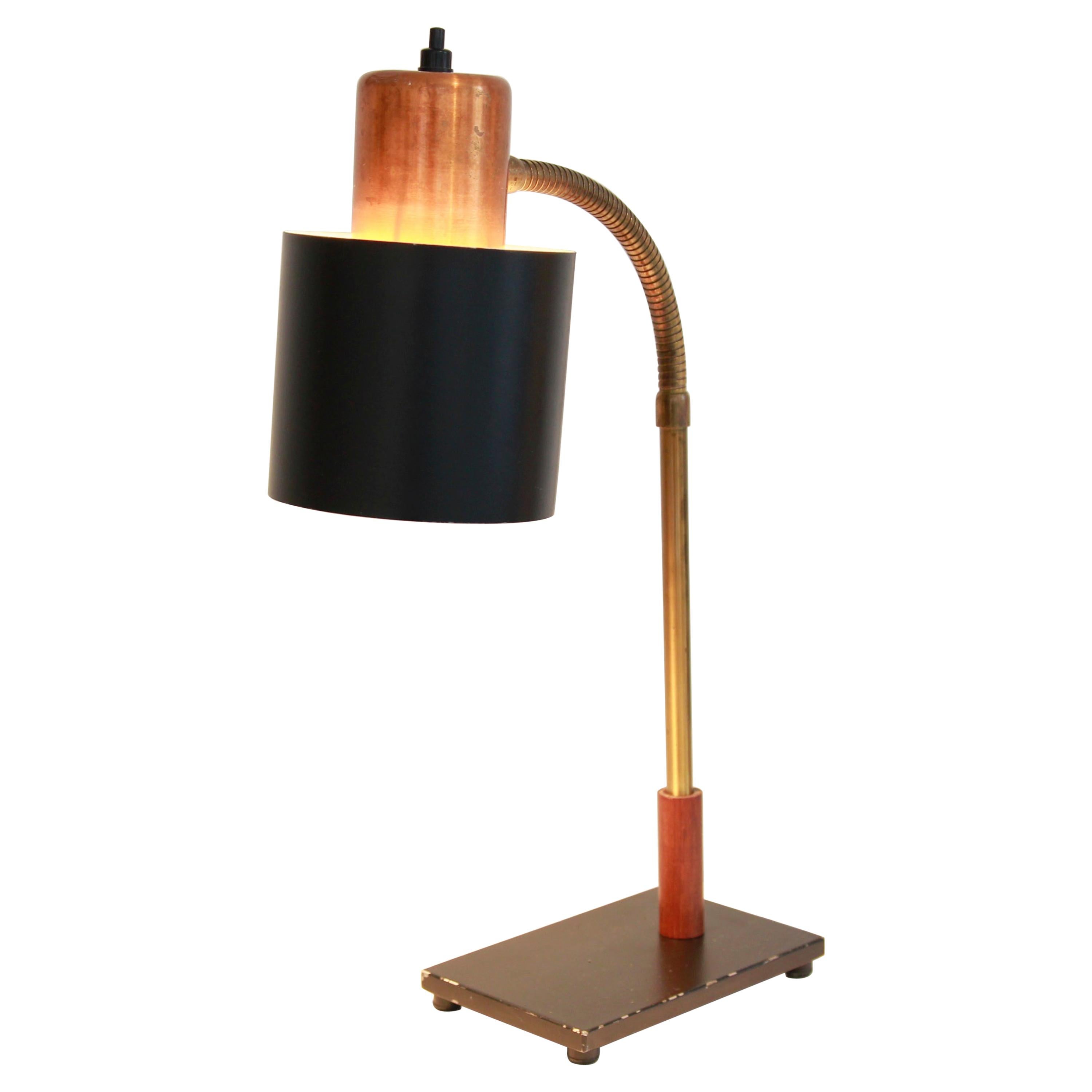 Jo Hammerborg Beta Table Lamp in Copper and Brass by Fog and Mørup ...