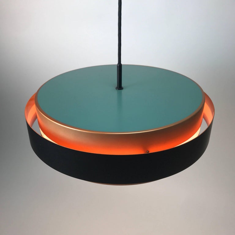 Jo Hammerborg Copper Ceiling Light Dano Circular by Fog and Morup 1963 ...
