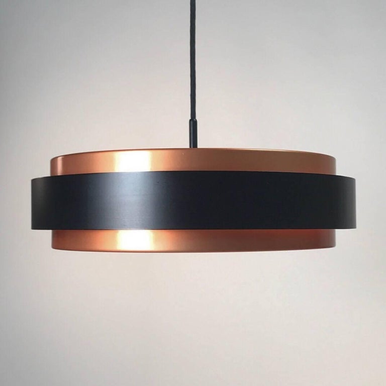 Jo Hammerborg Copper Ceiling Light Dano Circular by Fog and Morup 1963 ...