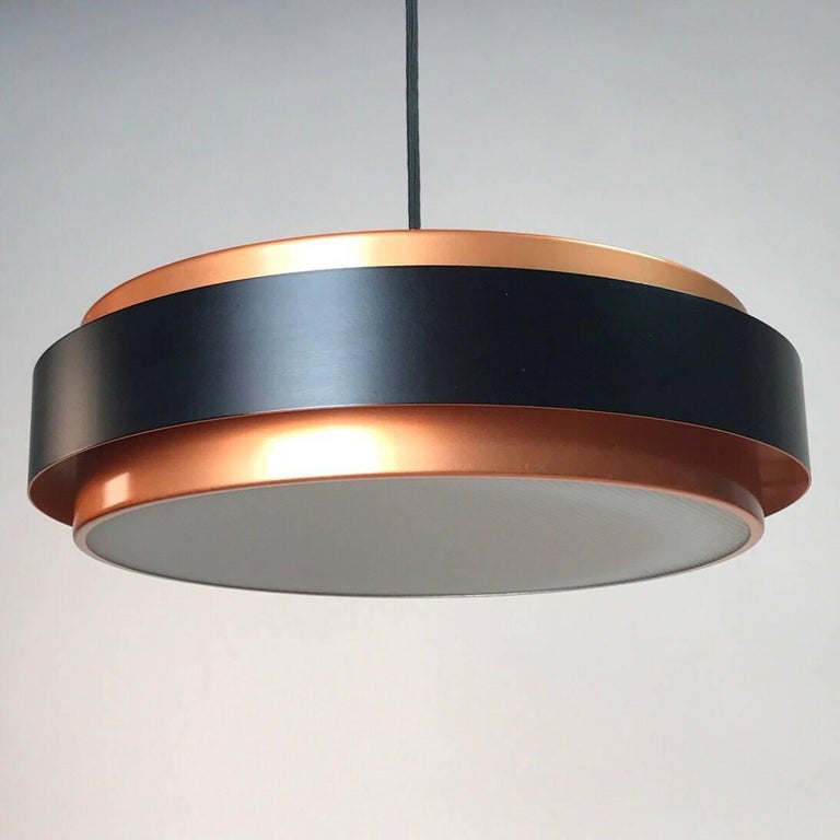 Jo Hammerborg Copper Ceiling Light Dano Circular by Fog and Morup 1963 ...