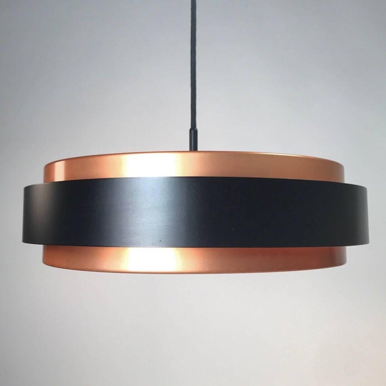 Jo Hammerborg Copper Ceiling Light Dano Circular by Fog and Morup 1963 ...