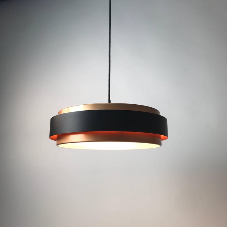 Jo Hammerborg Copper Ceiling Light Dano Circular by Fog and Morup 1963 ...
