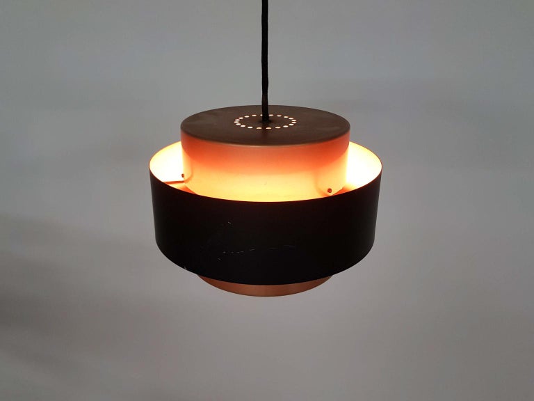 Jo Hammerborg "Juno" Copper Pendant Light for Fog and Morup, Danish ...