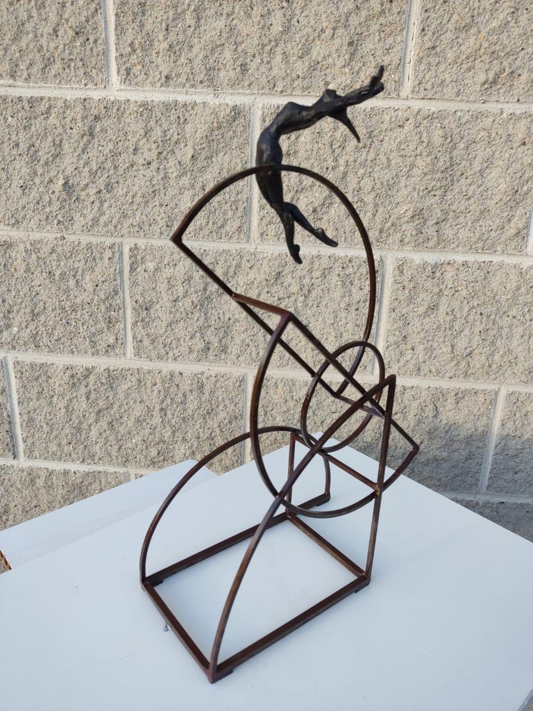 Joan Artigas Planas - "New Bauhus" contemporary bronze table, mural sculpture figurative girl ...