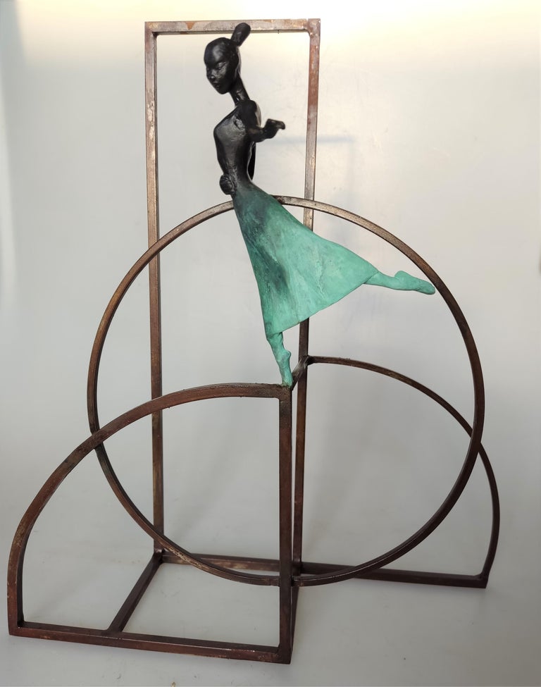 Joan Artigas Planas - "Vals" bronze table mural sculpture figurative ...