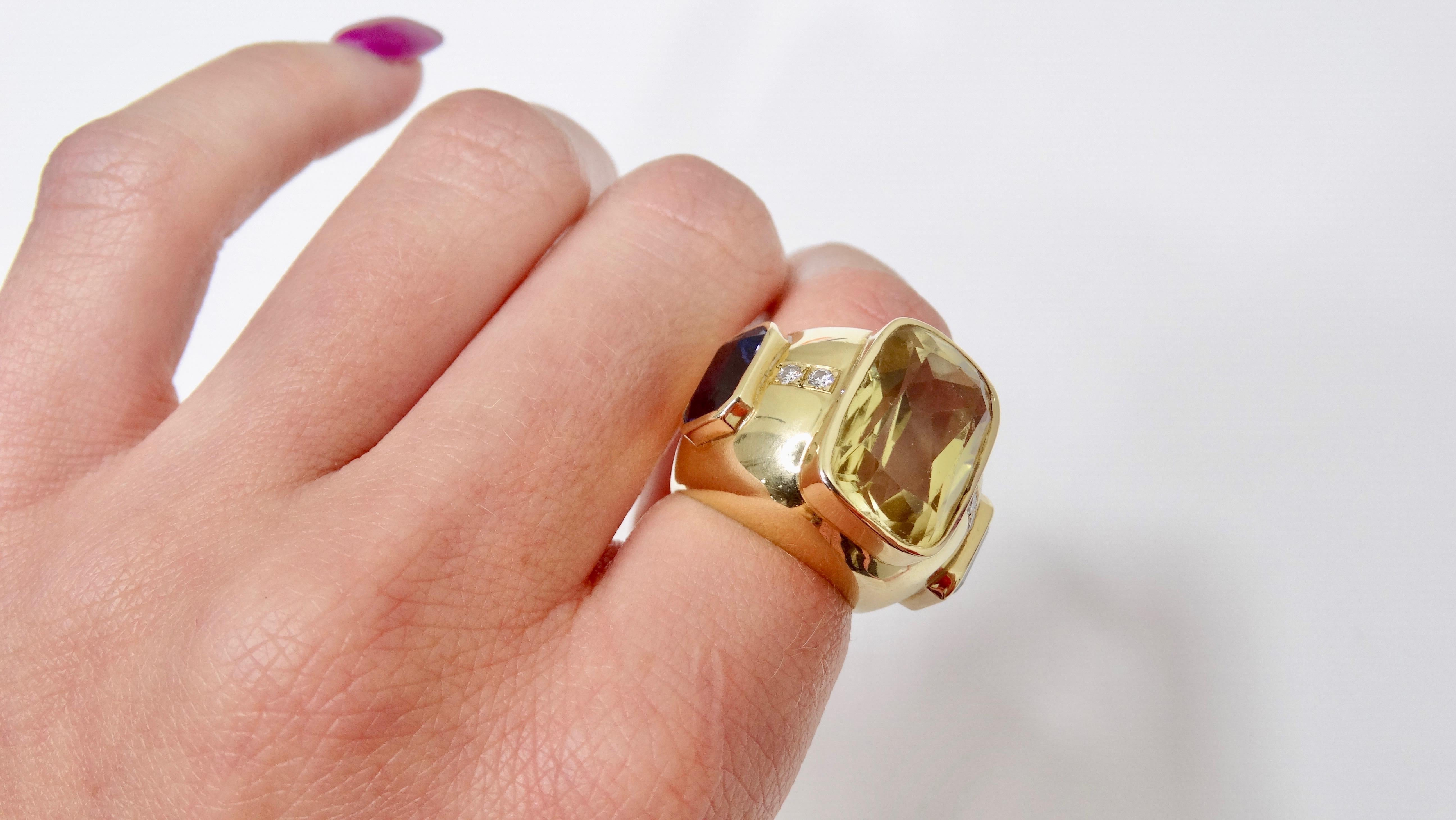 Joan Boyce 18k Gold Precious Stone Cocktail Ring at 1stDibs | joan ...