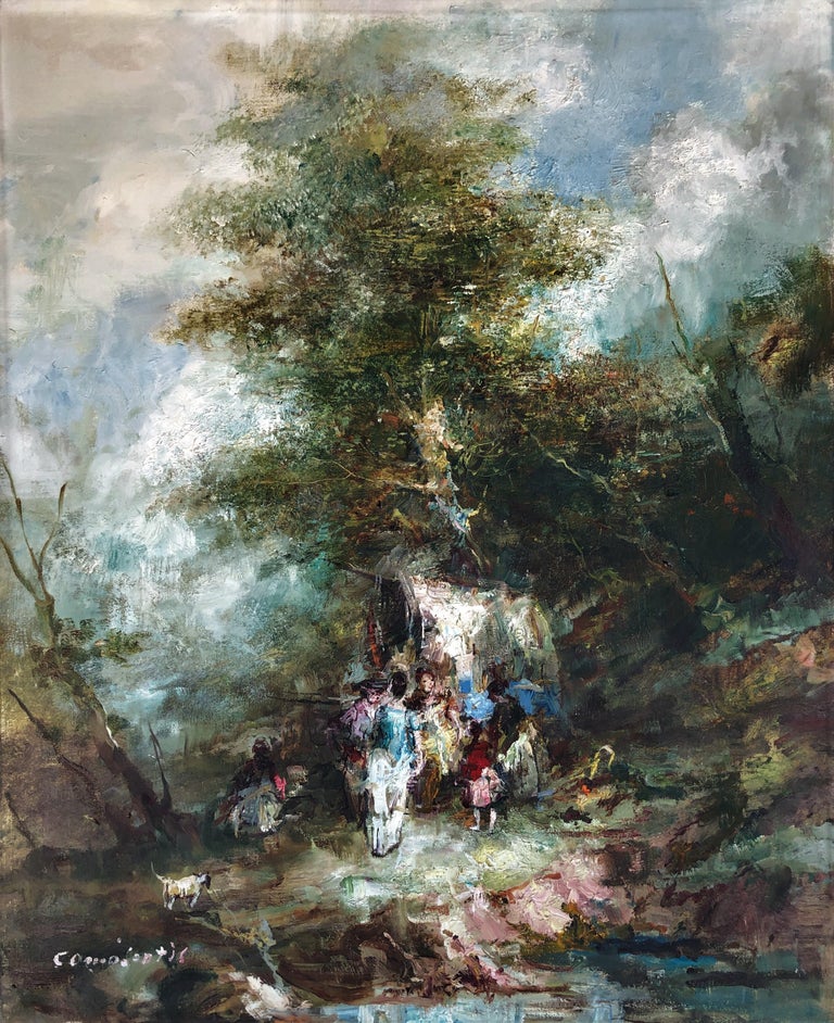 Joan Camo Sentis - Sorollesque country scene oil on canvas painting ...