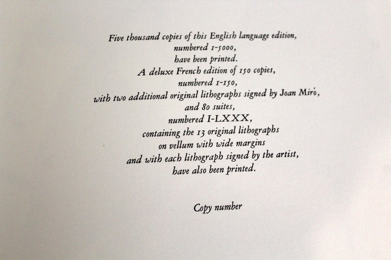 Joan Miro Lithographs Book Volume II with Original Modern Lithographs ...