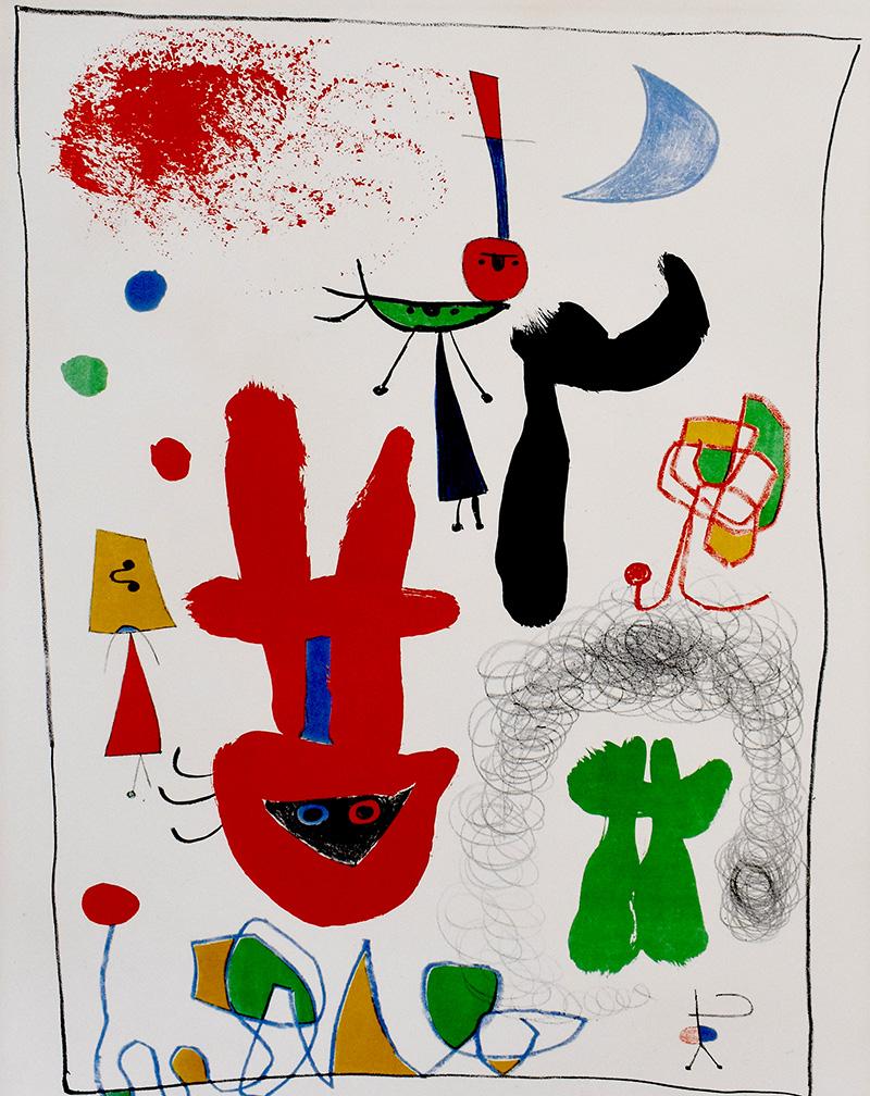 Joan Miró - Acrobatsb in the Night Garden - Joan Miro Early Surrealism ...