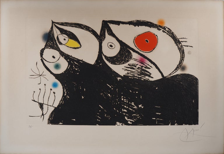 Joan Miró - Birds : The Swallows - Tall Original Etching, Handsigned ...