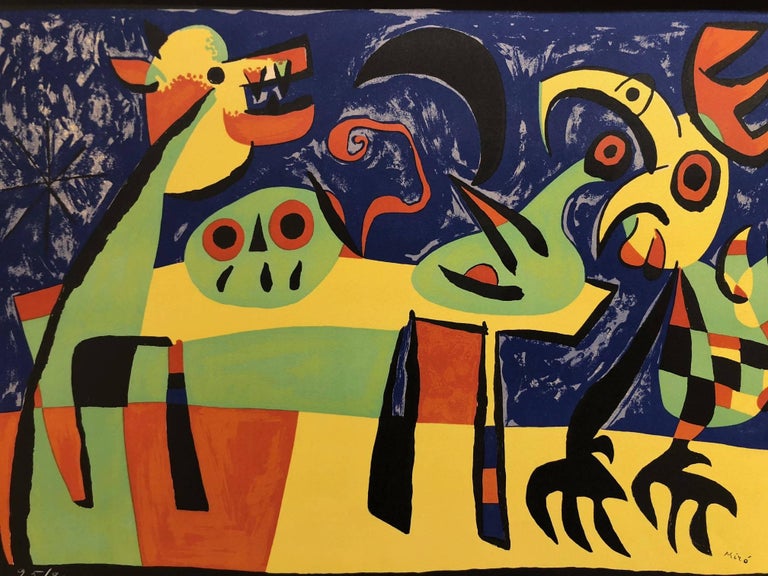 Joan Miró - Dog Barking At The Moon, Print For Sale at 1stdibs