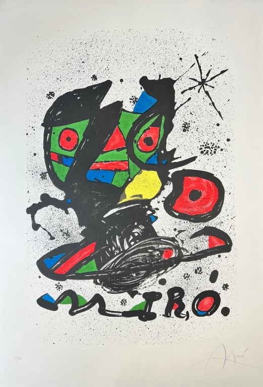 Hand Signed "Galerie Maeght" Lithograph Poster by Joan Miro For Sale at ...