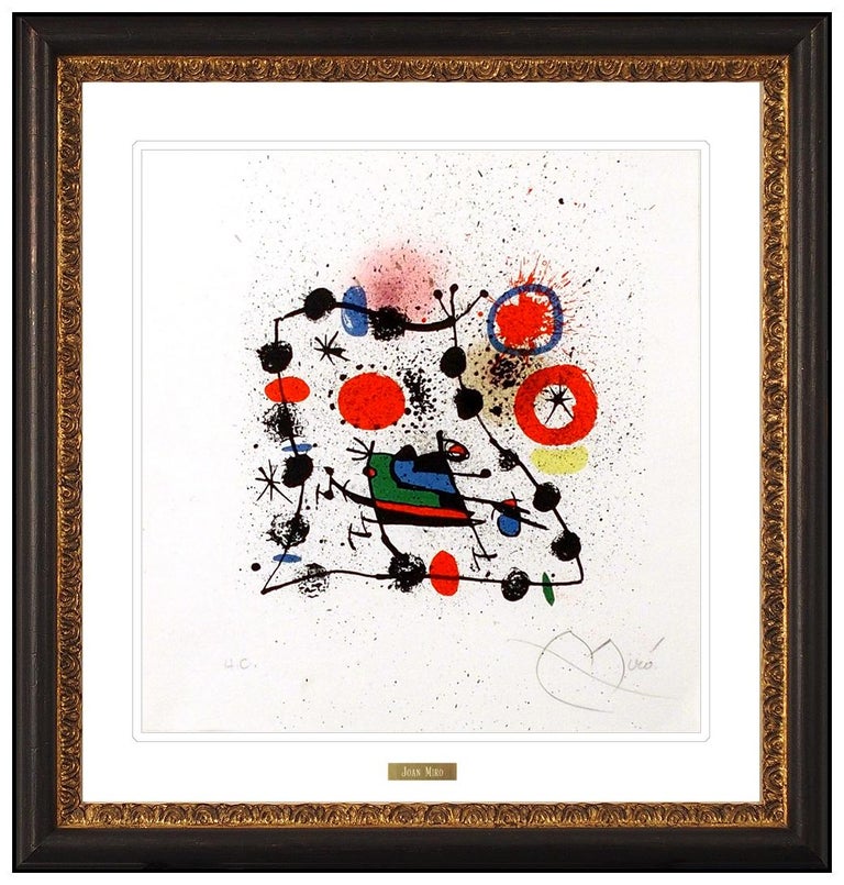 Joan Miró - Joan Miro Color Lithograph Hand Signed Abstract Modern Sala ...