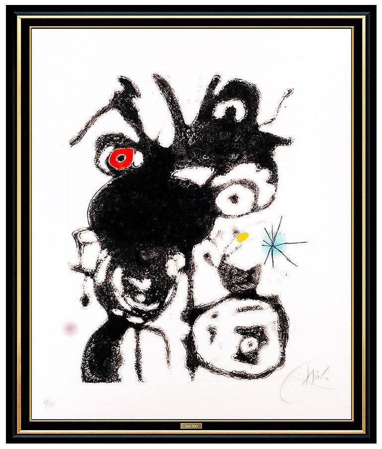 Joan Miró - Joan Miro Large Original Color Etching Espriu Hand Signed ...