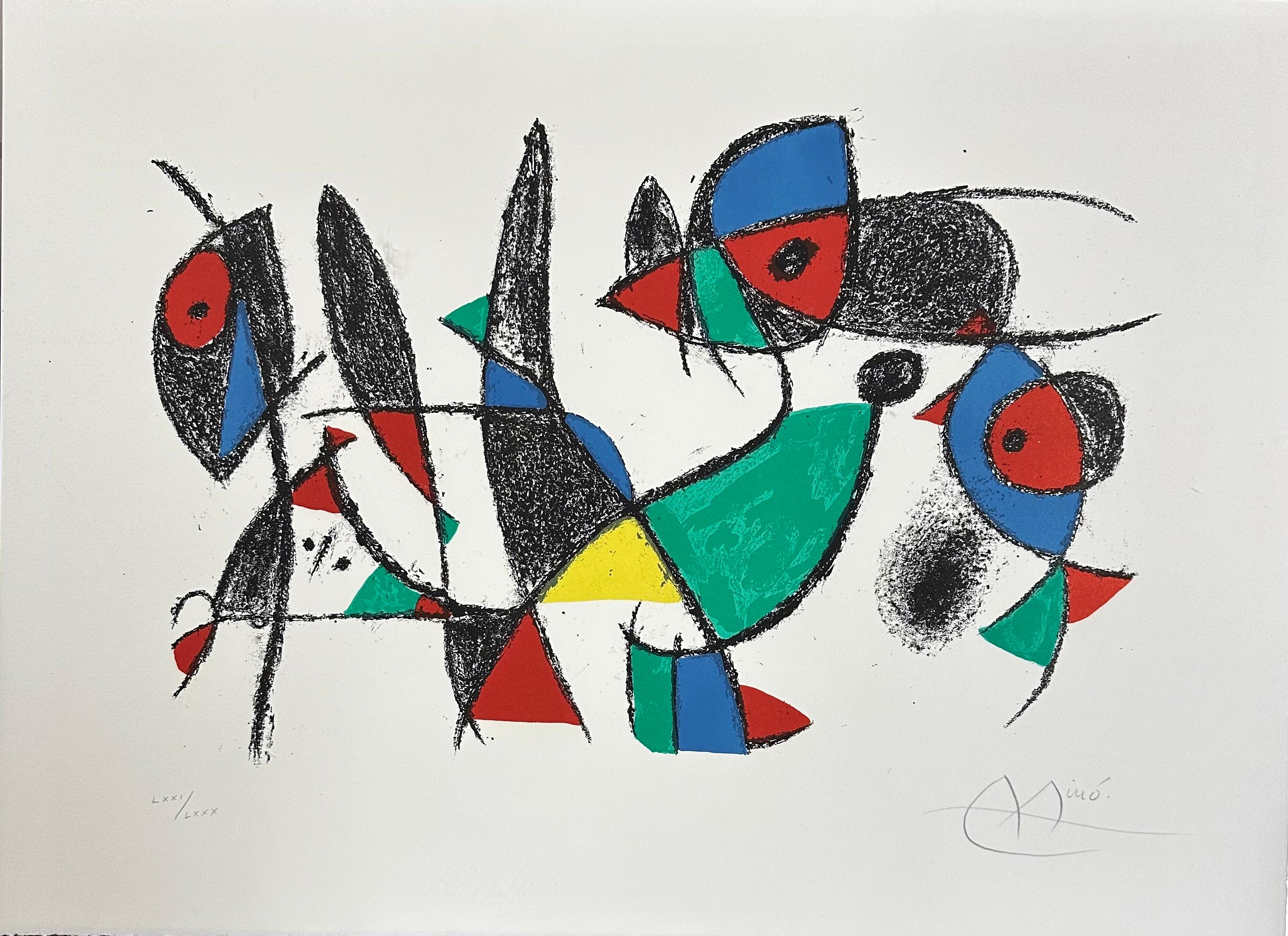 Joan Miró - Joan Miro, "M.1045", hand signed lithograph in colors at ...