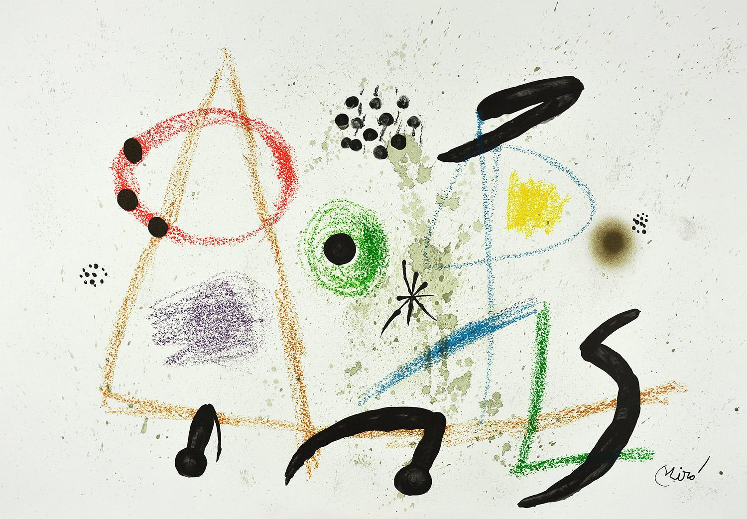 Joan Miró - Joan Miro Series 1 Red Green Lithograph limited Mint ...