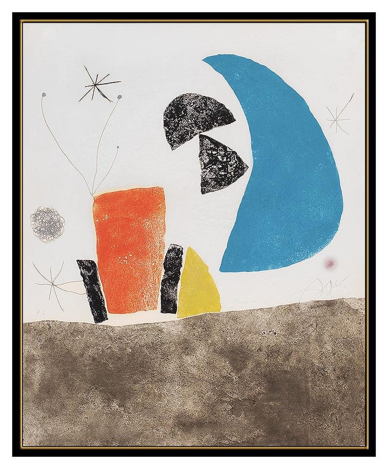 Joan Miró - Joan Miro Original Espriu Etching Carborundum Hand Signed ...