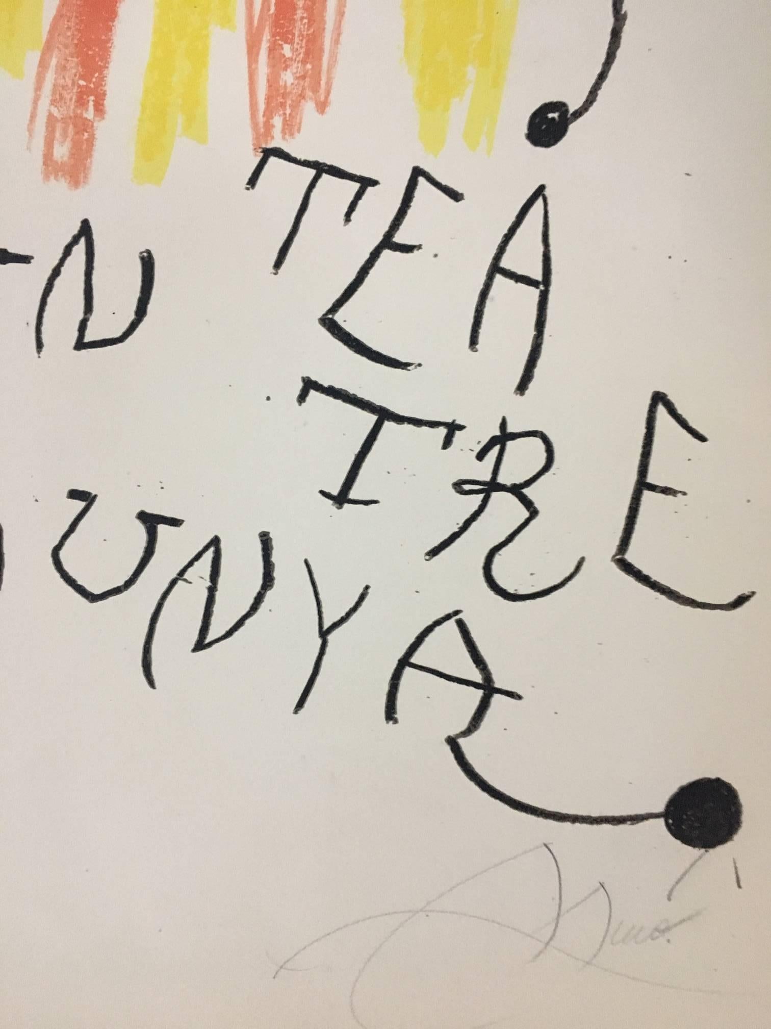 Joan Miró - Joan Miro Original lithography limited edition painting at ...