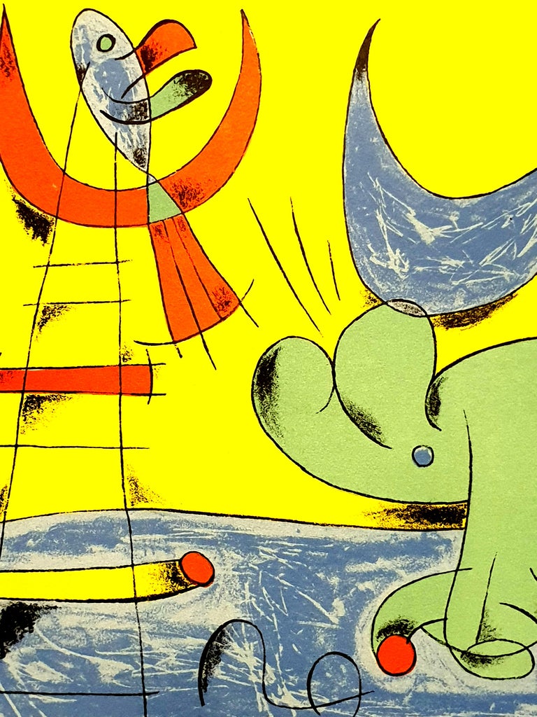 Joan Miró - Joan Miro - Playing Dog - Lithograph in Colors at 1stDibs