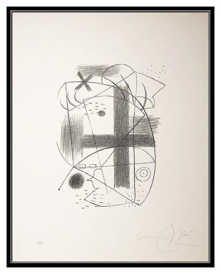 Joan Miró - Joan Miro Hand Signed Lithograph II Modern Abstract Framed ...