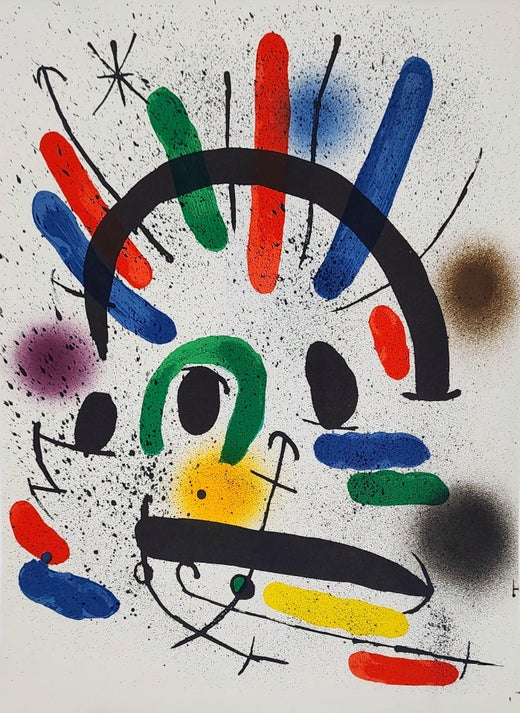 Joan Miro Lithograph Titled "Miro Sculptor Japan, " Signed and Numbered ...