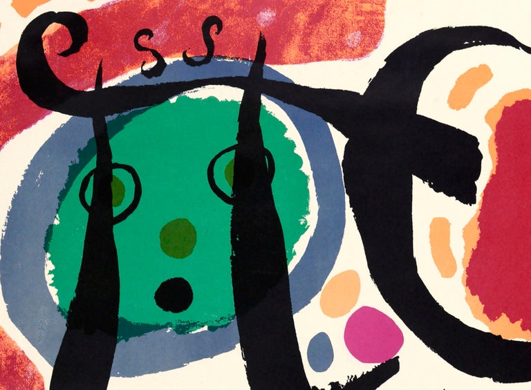 Joan Miró - Mid Century Joan Miro Abstracted Figurative Lithograph ...