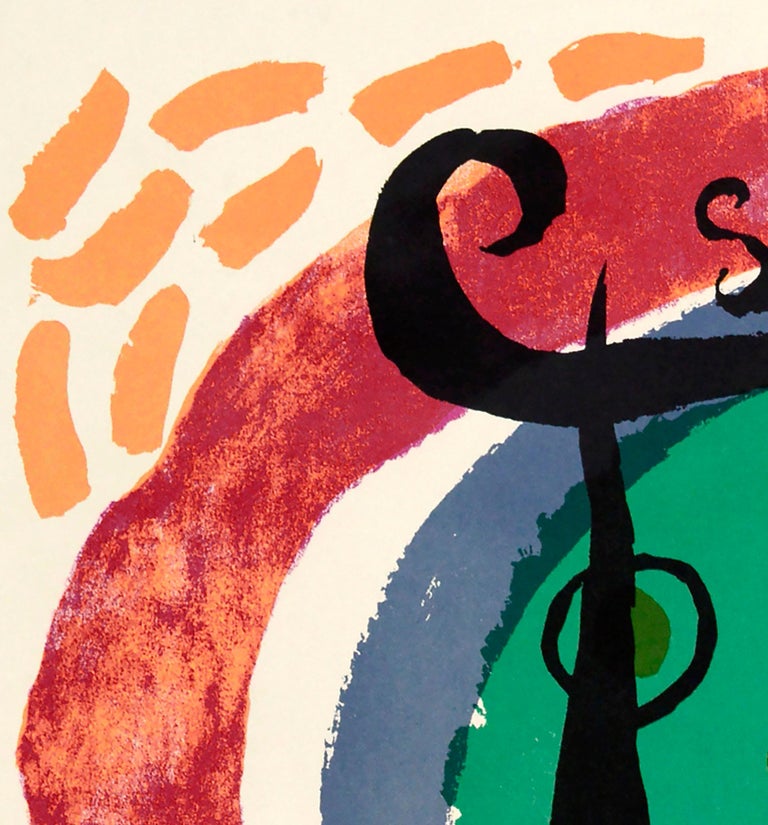 Joan Miró - Mid Century Joan Miro Abstracted Figurative Lithograph ...