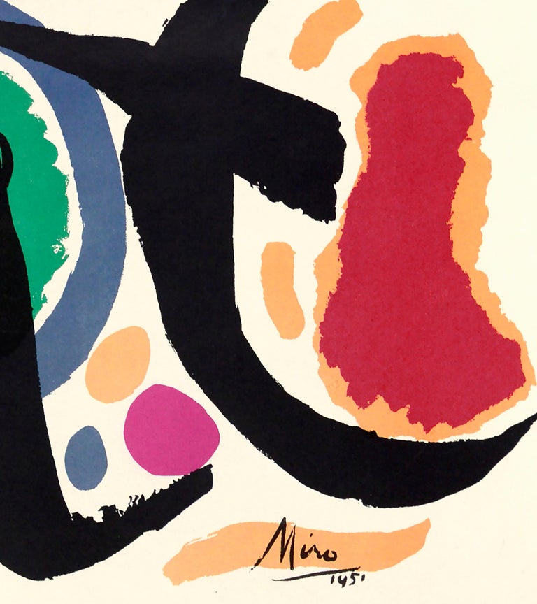 Joan Miró - Mid Century Joan Miro Abstracted Figurative Lithograph ...