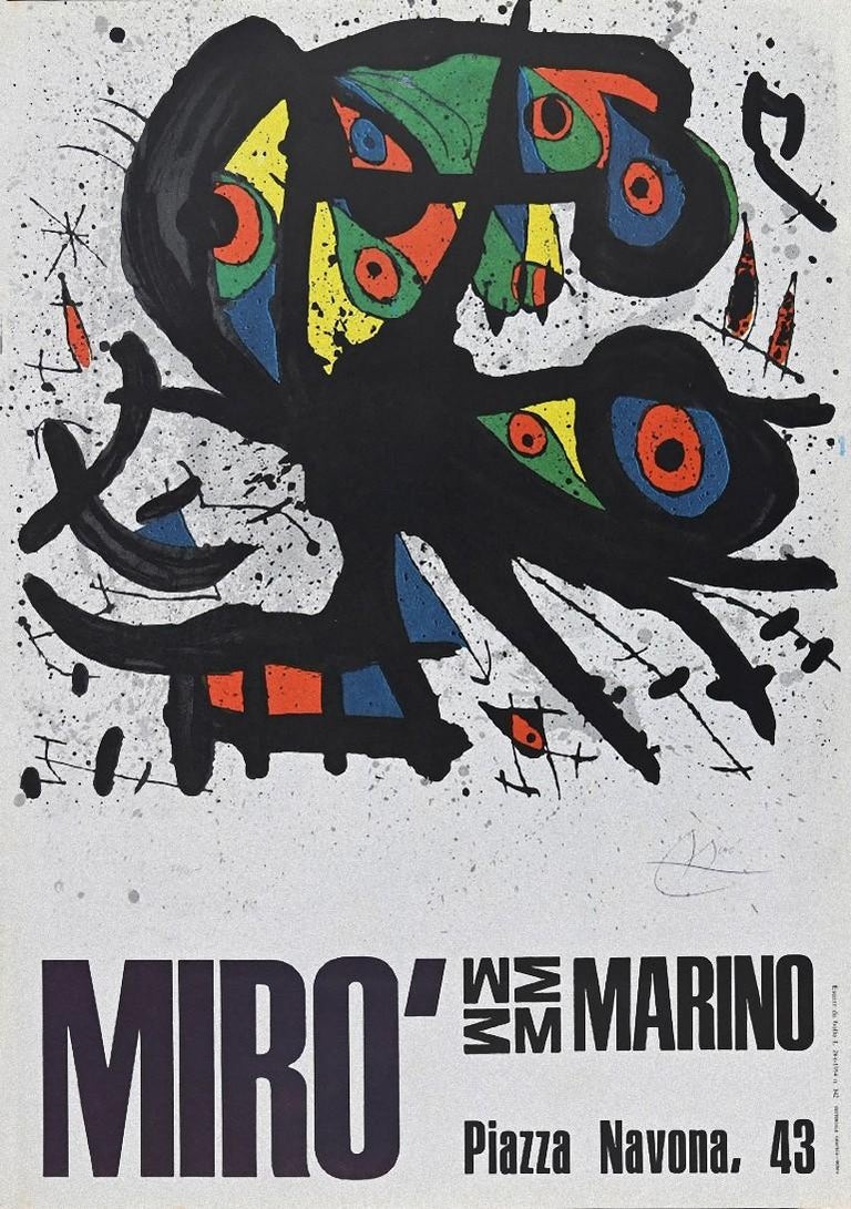 Miró Exhibition Poster - Vintage Offset after Joan Mirò - 1971 at 1stDibs
