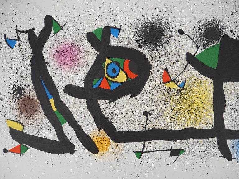 Joan Miró - Surrealist Garden - Original Lithograph, Signed in the ...