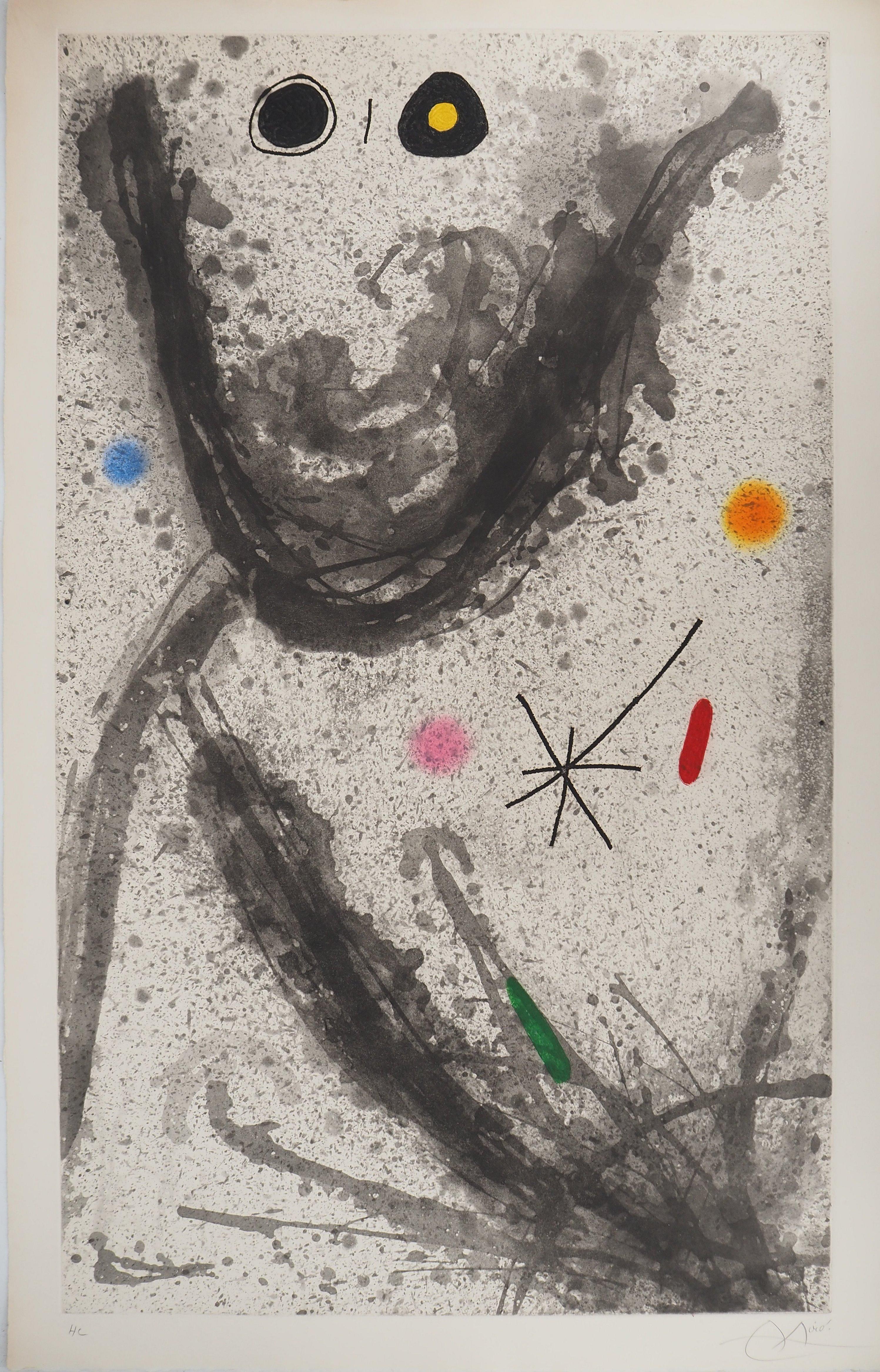 Joan Miró - Surrealist Man with a Star - Tall Original HANDSIGNED ...