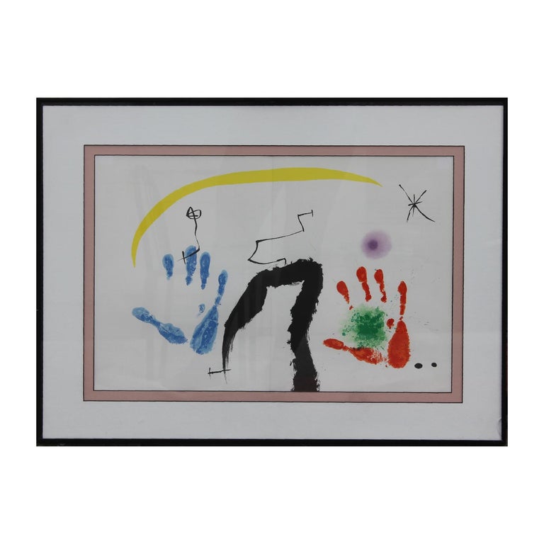 Joan Miró - "Two Hands" Abstract Expressionist Lithograph at 1stDibs