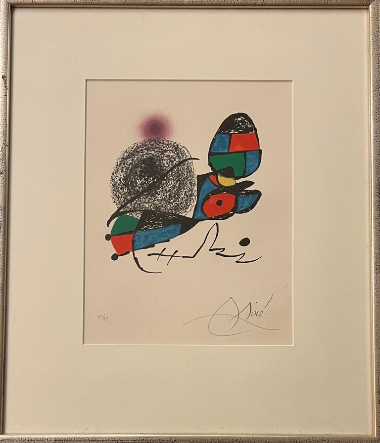 Joan Miró - Joan Miró - hand-signed color lithograph on Guarro paper ...