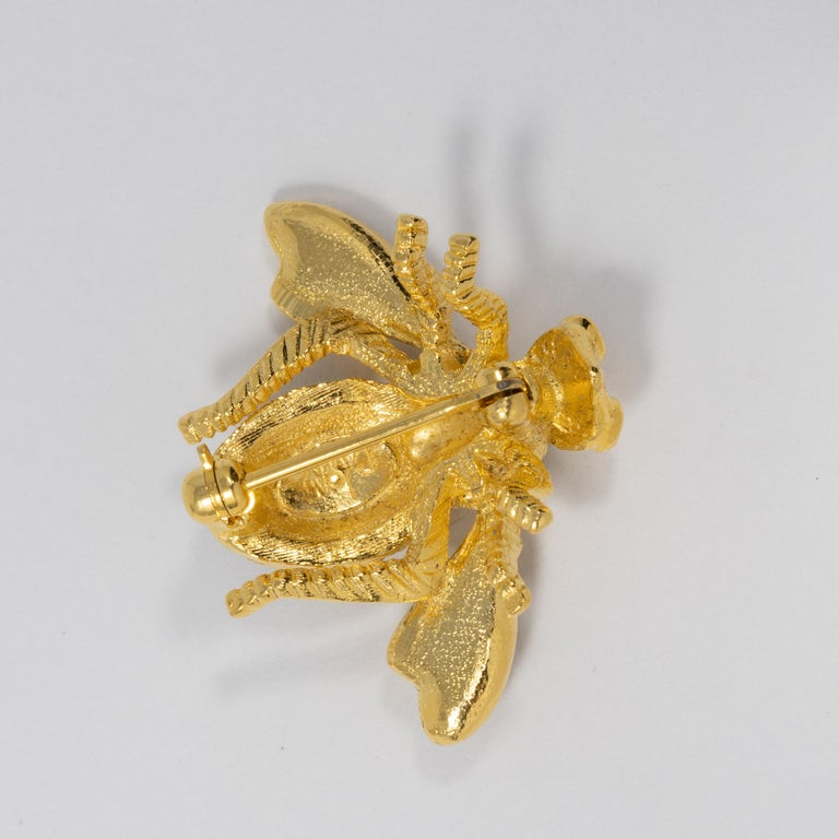 Joan Rivers Green Crystal Bee Wasp Pin Brooch in Gold, Classics ...