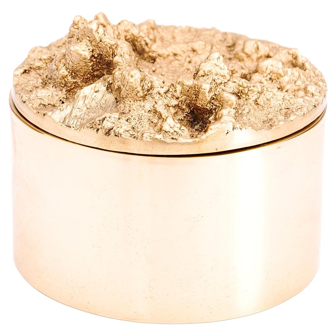 Turquoise Acrylic Small Round Box by Paola Valle For Sale at 1stDibs